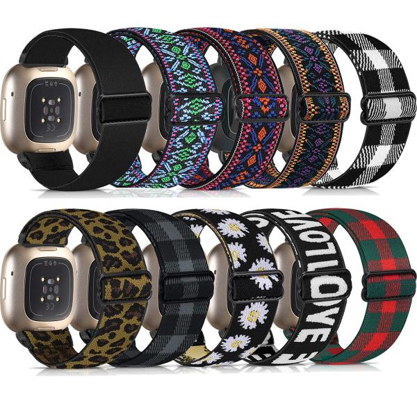 商品名: ShuYo ナイロン腕時計バンド Fitbit Sense &amp; Versa 3対応 ソフトパターン 交換用バンド 男女兼用 Fitbit Sense / Versa 3スマートウォッチに対応 (10個パック) ShuYo ...