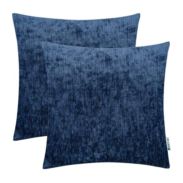 商品名:  HWY 50 Navy Blue Throw Pillows Covers Set 22x22 Inch for Couch Sofa Living Room Bed, Cashmere Soft Comfortable Sol...