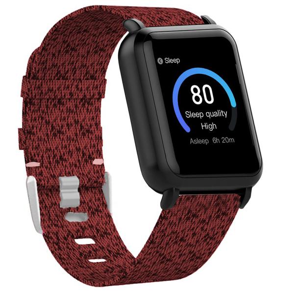 商品名: Lamshaw 3Plus Vibe Plusバンドに対応。通気性のあるナイロン織布交換用アクセサリーストラップ 3Plus Vibe Plus/Vibe+スマートウォッチに対応 (レッド) Compatible for 3Plu...