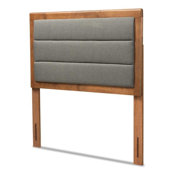 商品名: Baxton Studio Dexter ヘッドボード ツイン ダークグレー/ウォールナットブラウン Baxton Studio Dexter Modern and Contemporary Dark Grey Fabric Up...