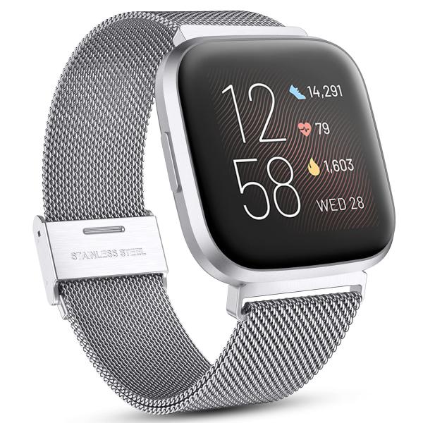 商品名:  Maledan Metal Bands Compatible with Fitbit Versa/Versa Lite SE/Versa 2 Band for Women Men, Adjustable Stainless St...