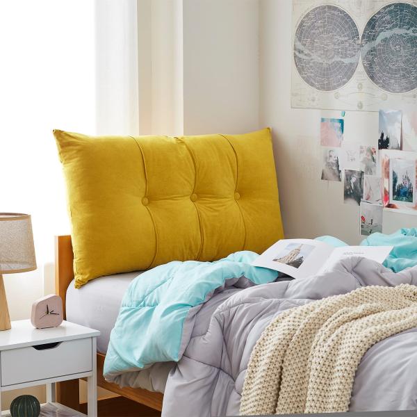 商品名:  DormCo Rainha - Plush Tufted College Headboard - Sunshine Yellowブランド: DormCo商品サイズ: Twin / Twin XL高さ: 104.14cm横幅: 3...