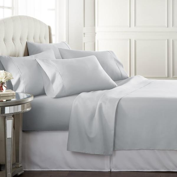 商品名: Danjor Linens Light Grey Queen Size Bed Sheets Set - 6 pc Soft Bedding &amp; Pillowcases Set w/Deep Pockets - Breat...
