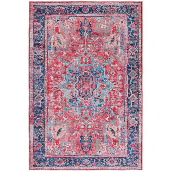 商品名:  SAFAVIEH Washable Rug Serapi Collection - 4' x 6', Navy &amp; Red, Slip Resistant &amp; Easy to Clean, Ideal for F...