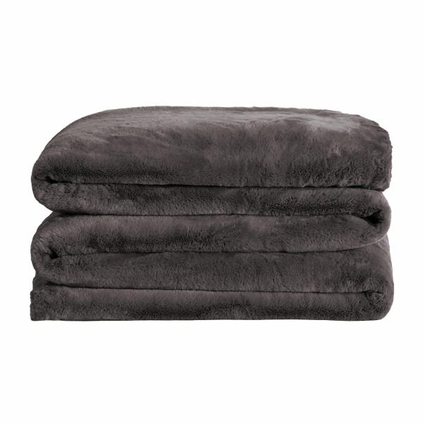 商品名: UnHide Cuddle ? フェイクファーブランケット ? オーバーサイズ、軽量、エクストラソフトブランケット ? 洗濯機洗い可能 ? どんなベッドやソファにも柔らかさを追加 ? 100 x 100インチ ? チャコールチャー...