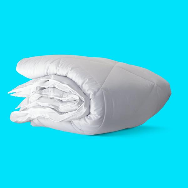 商品名: Pillow Cube The Cubit 掛け布団 - ベッド掛け布団、羽毛布団、寝具、冷却掛け布団、ビーガンダウンフィル、ホワイト&amp;ライトグレー - ツイン/ツインXL Pillow Cube The Cubit Co...