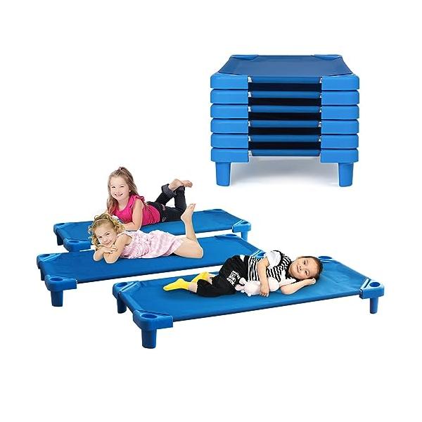 商品名:  Fireflowery Toddler Cots for Sleeping, Stackable Cot Bed, Daycare Furniture w/Easy Lift Corners, Great for Prescho...