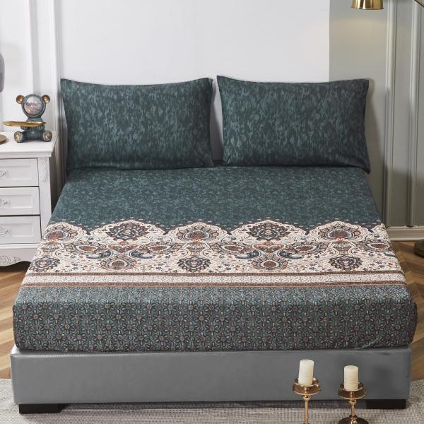 商品名:  Tache Royal Rustic Paisley Mandala Lattice Floral Elegant Deep Navy Teal Fitted Bed Sheet Only, Queenブランド: Tache H...