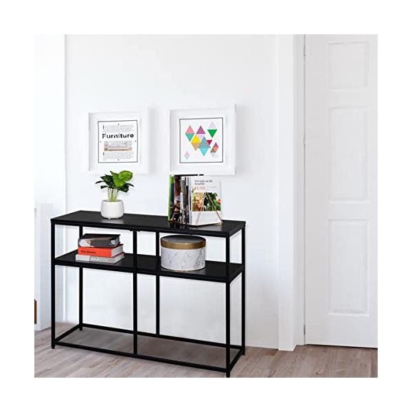 商品名: 105 x 36 x 76cm 工業用ソファコンソールテーブル、棚付きエントリーテーブル、素朴な玄関/廊下テーブル、リビングルーム用、タンクスタンドとして使用。 105 X 36 X 76cm Industrial Sofa Co...