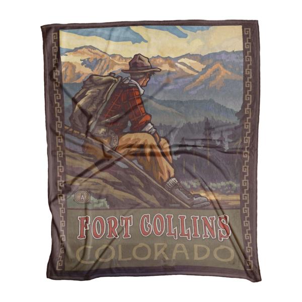 商品名:  Northwest Art Mall Fort Collins Colorado Mountain Hiker Man Ultra Fleece Bed Sofa Travel Cozy Blanket from Travel ...
