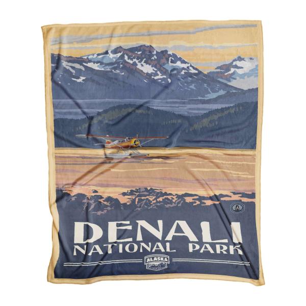 商品名:  Denali National Park Alaska Float Plane Ultra Fleece Bed Sofa Travel Cozy Blanket from Travel Artwork by Artist Pa...