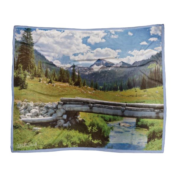 商品名:  Northwest Art Mall Footbridge Over Lostine Creek, Eagle Cap Wilderness Oregon Ultra Fleece Bed Sofa Travel Cozy Bl...