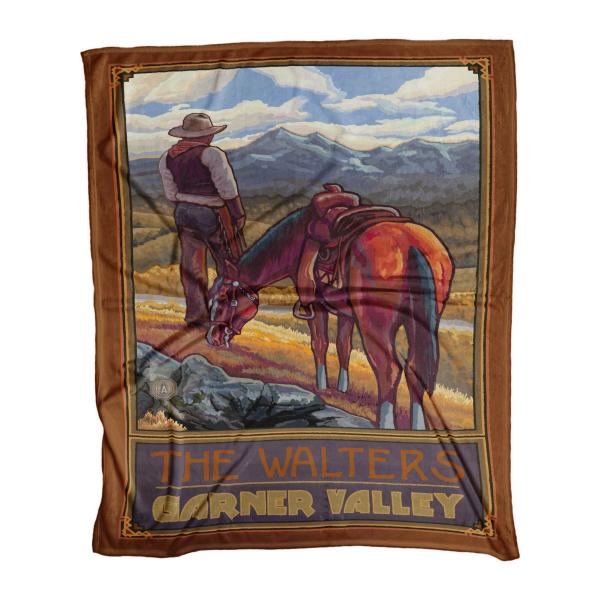 商品名:  Northwest Art Mall Pagosa Springs Colorado Cowboy On Range Ultra Fleece Bed Sofa Travel Cozy Blanket from Travel A...