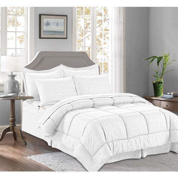 商品名:  Luxury Best, Softest, Coziest 8-Piece Bed-in-a-Bag Comforter Set - Elegant Comfort - Silky Soft Bamboo Pattern Com...