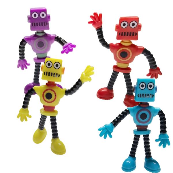 商品名:  Maikall Rish Flexible Bendable Figures Robot 4 Pcs Twisted Deformed Doll Decompression Toy for Boys Girls Cool Stu...