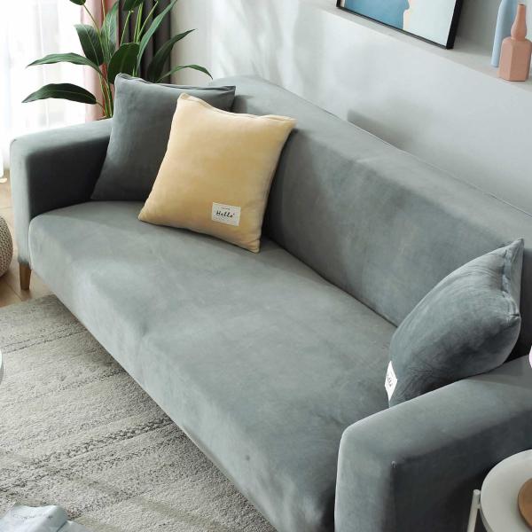 商品名:  Velvet Sofa Covers, Stretchy Couch Slipcovers with Non-Slip Foam Stick, Universal Settee Protectors for Living Roo...