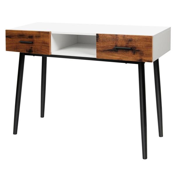 商品名:  Console Table Sofa Side Accent Table TV Stand Display Stand Ample Storage Space with 2 Drawers 1 Open Shelf Sturdy...