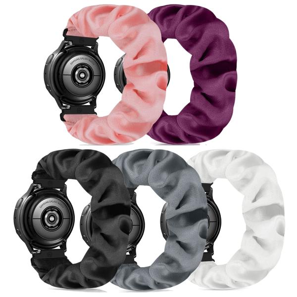 商品名:  Scrunchie Watch Bands for Women Compatible with Galaxy Watch 4 Band 40mm/44mm/Watch 4 Classic 46mm/42mm/Galaxy Wat...