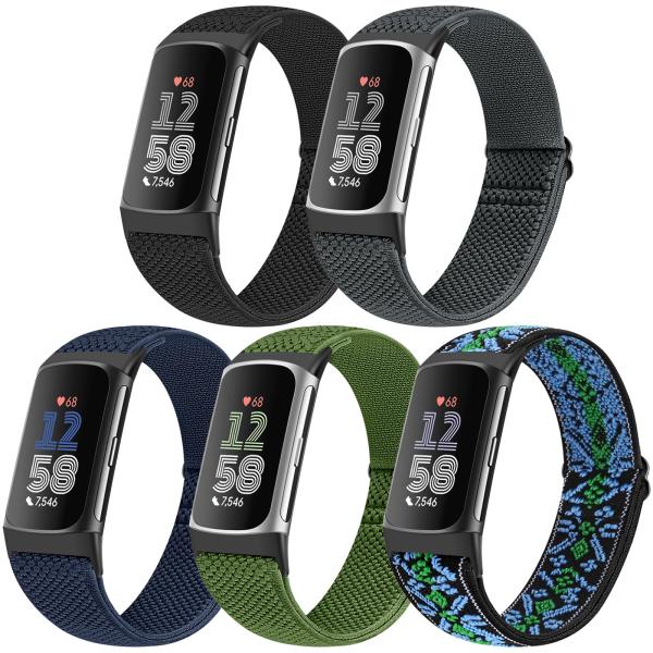 商品名:  Runostrich Adjustable Elastic Watch Bands Compatible with Fitbit Charge 6/Fitbit Charge 5 for Women Men, 5 Pack St...