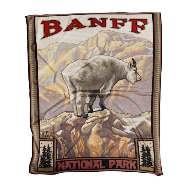 商品名:  Northwest Art Mall Banff National Park Mountain Goat Ultra Fleece Bed Sofa Travel Cozy Blanket from Travel Artwork...