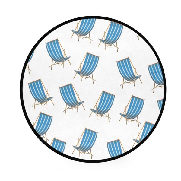 商品名:  susiyo Deck Chairs Blue and White Area Rugs Round Non Slip Floor Comfort Mats Circle Rug Carpet for Indoor Living ...