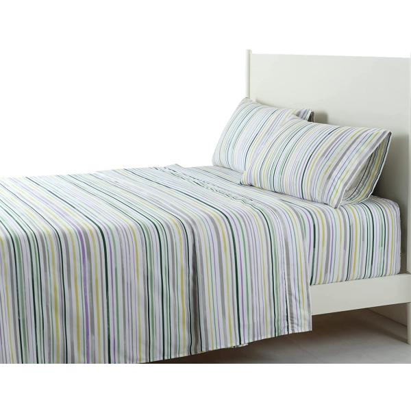 商品名:  Royal Tradition 110gsm Microfiber Attached Waterbed Sheets (King Size, Concept Print) 4pc Soft and Wrinkle Resista...