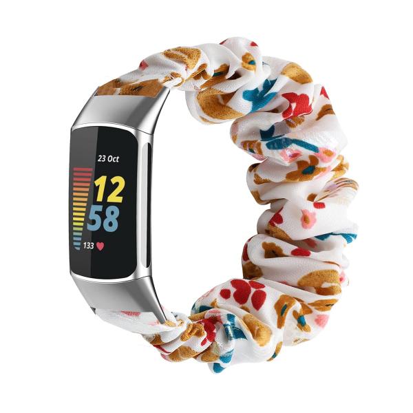 商品名:  Scrunchie Watch Bands Compatible with Fitbit Charge 5 Bands for Women, Soft Fabric Elastic Replacement Wristbands ...