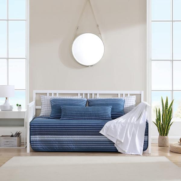 商品名: Nautica - Daybed Bedding Sets, Cotton Reversible Bed Set with Matching Shams &amp; Pillow Cover, Lightweight Home D...