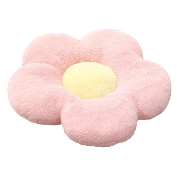 商品名: Cute Flower Cushion Plush Floor Pillow Casual Comfortable Pillow Office Living Room Bed Decoration Cushion Simple R...