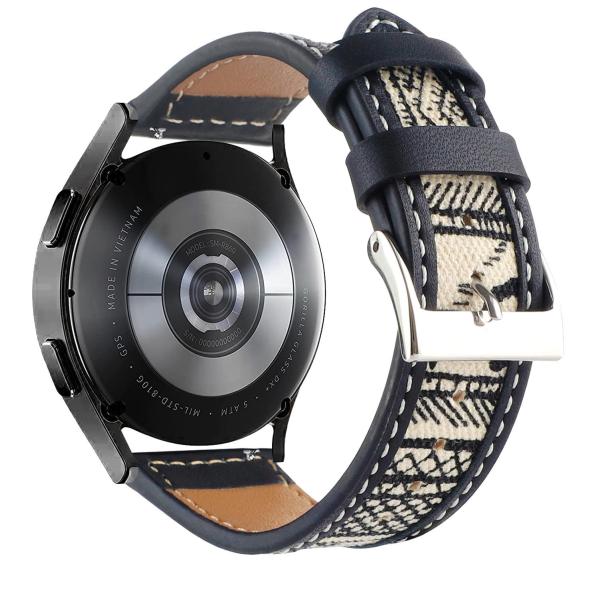 商品名:  Abanen Denim Leather Watch Band for Samsung Galaxy Watch 4 / Galaxy Watch 5, 20mm Canvas Fabric Strap with Soft PU...