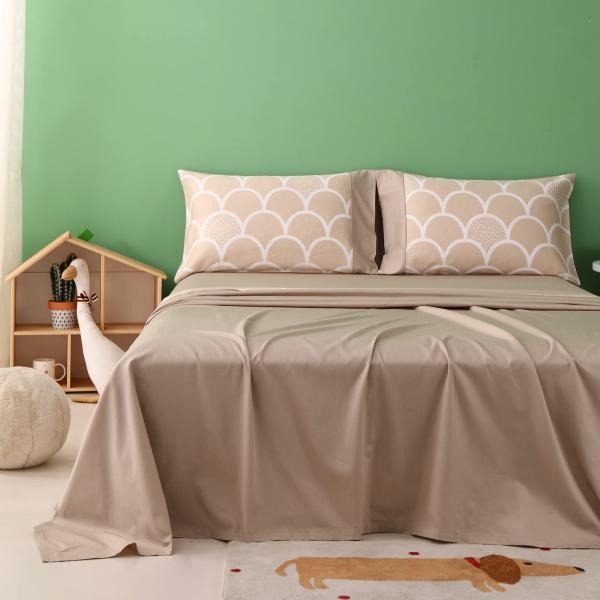商品名:  Simple&amp;Opulence 100% Organic Cotton Sheet Set for Kids Teens, 3 Pieces Soft Bed Sheets Boy Girl Warm Adorable ...