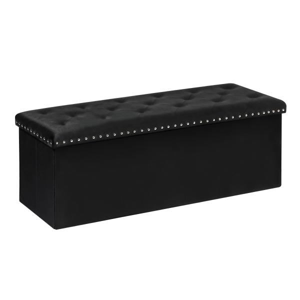商品名:  B FSOBEIIALEO Storage Ottoman Bench, Folding Tufted Ottomans with Storage, Extra Large 140L Footrest Bench for Bed...