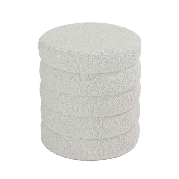 商品名:  Cortesi Home Morcant Cylindrical Storage Ottoman, Light Greyブランド: Cortesi Home商品サイズ: 16"D x 16"W x 17.8"H高さ: 52.07...