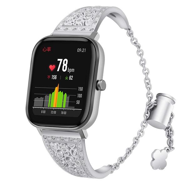 商品名: Compatible with FITVII H86,CanMixs P22,Withings Steel HR 40mm/ Steel HR Sport 62mm Band, Replacement Bling Metal St...