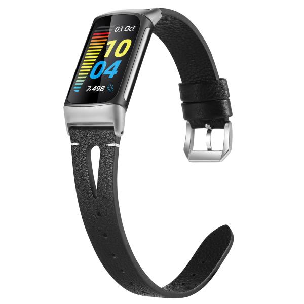 商品名: Wearlizer Fitbit Charge 5用バンド 男女兼用 スリムレザーバンド 薄型腕時計交換用ストラップ リストバンドアクセサリー Charge 5用 Wearlizer Compatible with Fitbit ...