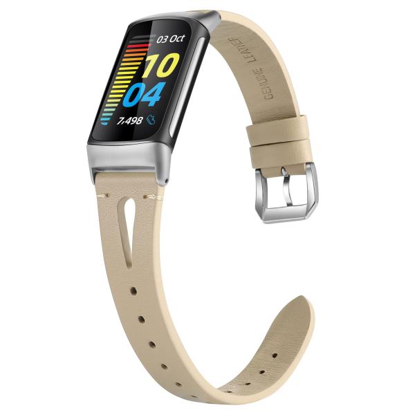 商品名:  Wearlizer Compatible with Fitbit Charge 6/Charge 5 Bands - Slim Leather Watch Band Accessories for Women &amp; Men...