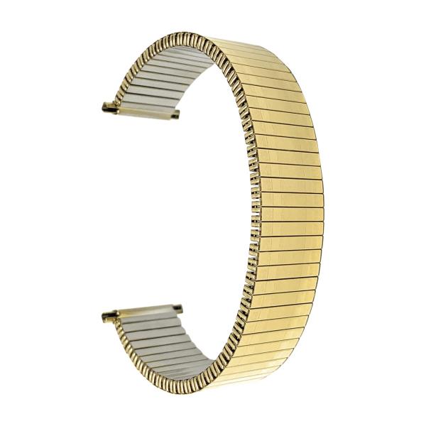 商品名:  Bandini Gold Tone Mens 19mm Stainless Steel Stretch Metal Replacement Expansion Watch Band, Metal Stretch Strap - ...