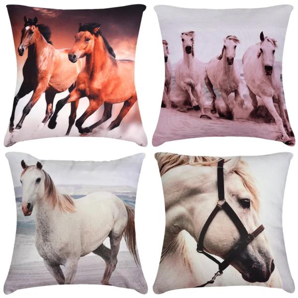商品名:  Decozen Throw Pillow Covers - Decorative Horse Printed Design Cushion Covers for Home Decor, Couch, Sofa, Bed, Liv...