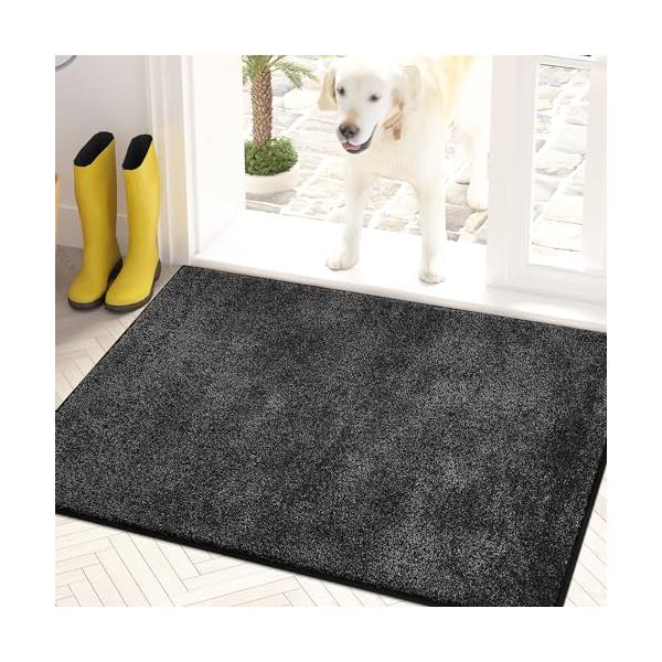 商品名: rt Trapper Door Mat 24" x 35.5", Non-Slip Machine Washable Entrance Rug, Shoes Scraper, Dog Door Mat, Super Absorbe...