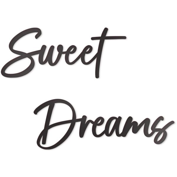 商品名: Vivegate Sweet Dreams Metal Sign Wall Art Decor - 35"X8" Black Modern Sweet Dreams Farmhouse Signs for Hanging Abov...
