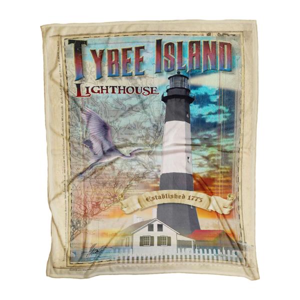 商品名:  Northwest Art Mall Tybee Island Lighthouse Georgia Ultra Fleece Bed Sofa Travel Cozy Blanket from Illustration by ...