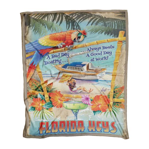 商品名:  Northwest Art Mall Florida Keys Bad Day Boating Ultra Fleece Bed Sofa Travel Cozy Blanket from Illustration by Art...