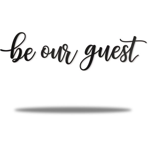 商品名: Vivegate Be Our Guest Vivegate Be Our Guest Sign Metal Wall Art Decor - 43"X10" Black Ideas Be Our Guest Farmhouse ...
