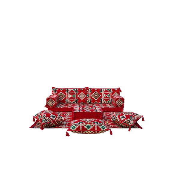 商品名:  arabicsofa Handmade Red Arabic Majlis Sofa ? Moroccan Style Floor Seating Cushionsブランド: arabicsofa商品サイズ: 4'' Thick...