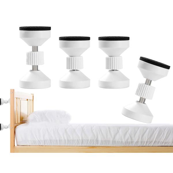 商品名: Cosbur 調節可能なねじ付きヘッドボードストッパー、ベッドフレーム揺れ防止ツール、ヘッドボードバンパー、ベッドサイドヘッドボードが緩むのを防ぐ 揺れ防止フィクサー、ベッドアクセサリー(1.8~2.5インチ)(ホワイト) 4個パ...