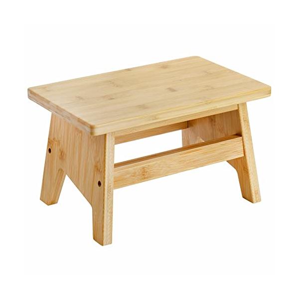 商品名: Lyellfe 竹製踏み台 滑り止め トイレトレーニングスツール ポータブル 頑丈 ワンステップスツール ベッドサイドスツール 高いベッド用 子供 大人用 300ポンドまでサポート 組み立て簡単 Lyellfe Bamboo St...