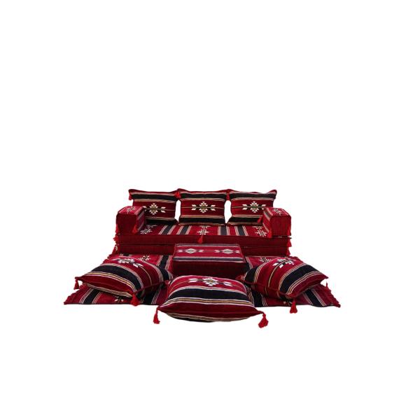 商品名:  arabicsofa Maroon Turkish Low Floor Seating Sofa ? Traditional Arabic Majlis Cushionsブランド: arabicsofa商品サイズ: 47 x 7...