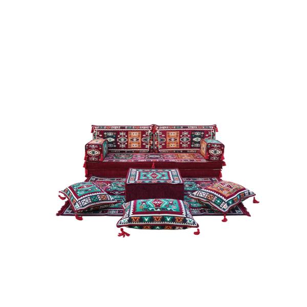 商品名:  arabicsofa Maroon Modular Floor Seating ? Traditional Arabic Majlis Floor Seatingブランド: arabicsofa商品番号: AS1708色: Ma...