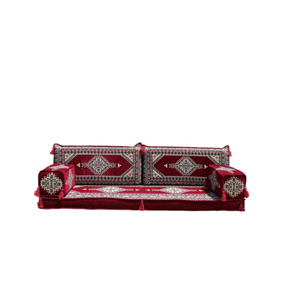 商品名:  arabicsofa Maroon Arabic Floor Seating Sofa ? Handmade Majlis Set for Guest Roomブランド: arabicsofa商品番号: AS6008色: Mar...