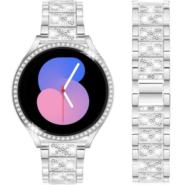 商品名: DEALELE バンド Samsung Galaxy Watch 5 40mm / 44mm 20mm 高級ラインストーンダイヤモンドメタルブレスレット 保護ケース 交換用 Galaxy Watch 4 40mm / 44mm レ...